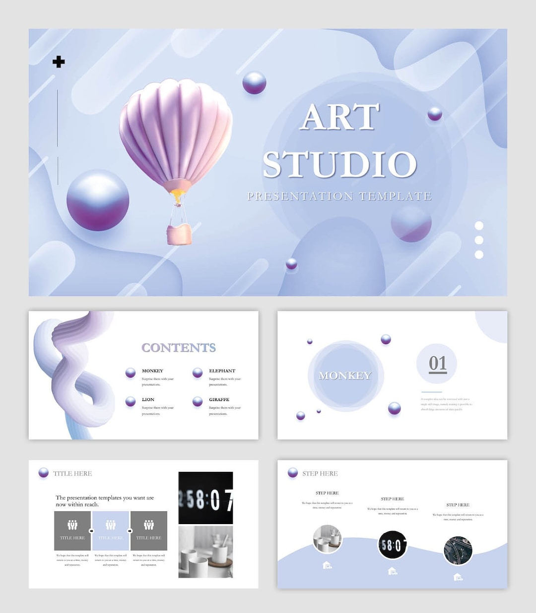 Art Studio Agency Powerpoint Template - Etsy