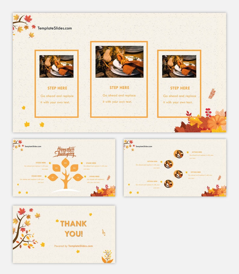 Thanksgiving Day Party Powerpoint Template - Etsy