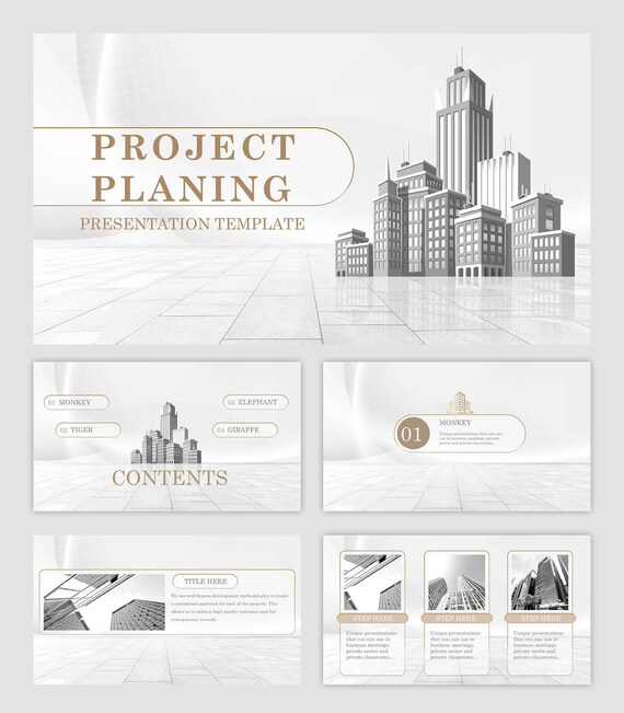 Project Planning Architecture Powerpoint Template | Etsy