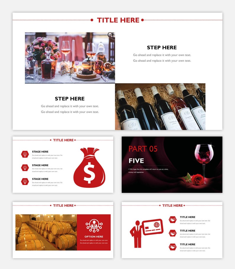 Wine Culture Drinks Powerpoint Template - Etsy