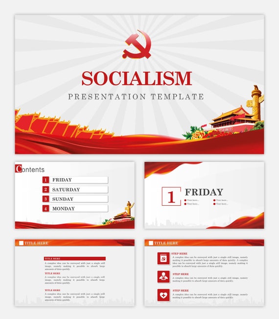 Minimal Socialism Polity Powerpoint Template | Etsy