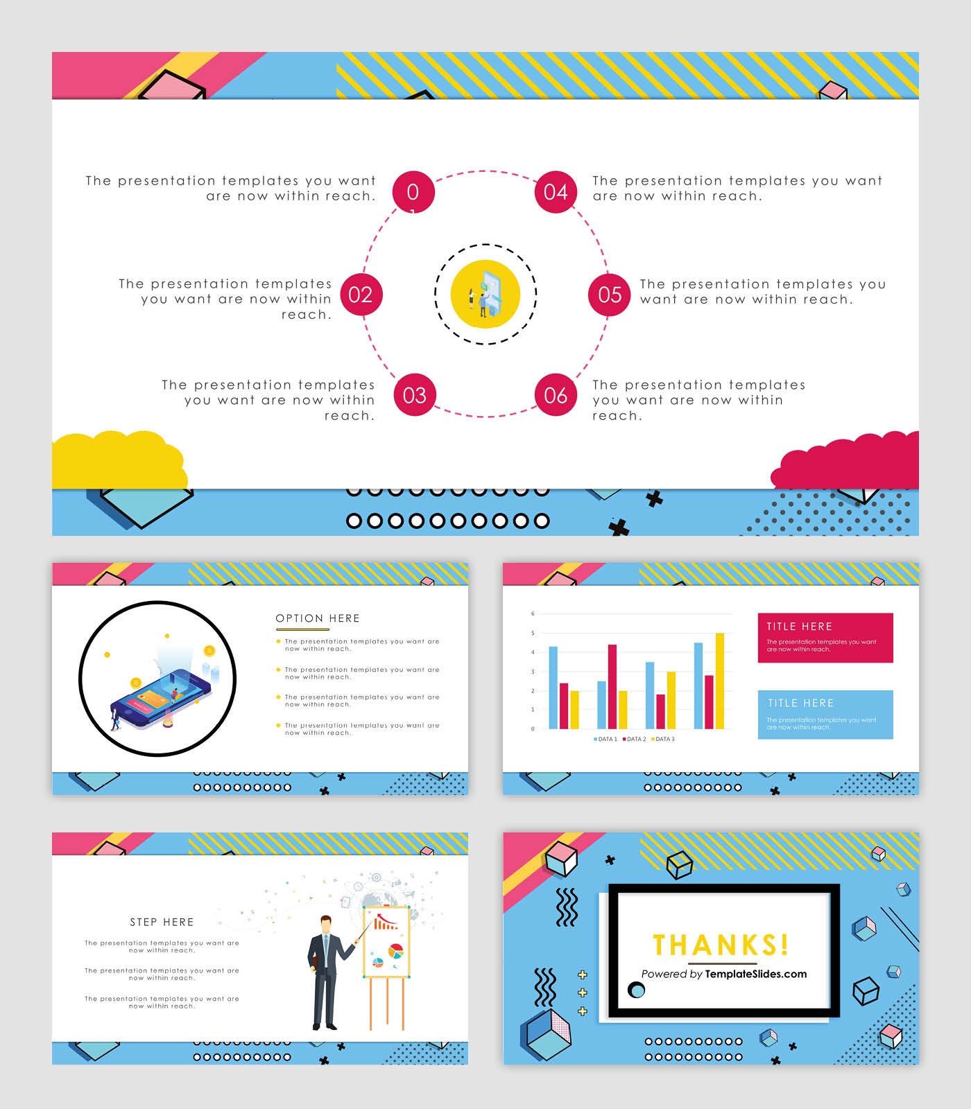 Retro Modern Style Powerpoint Template - Etsy