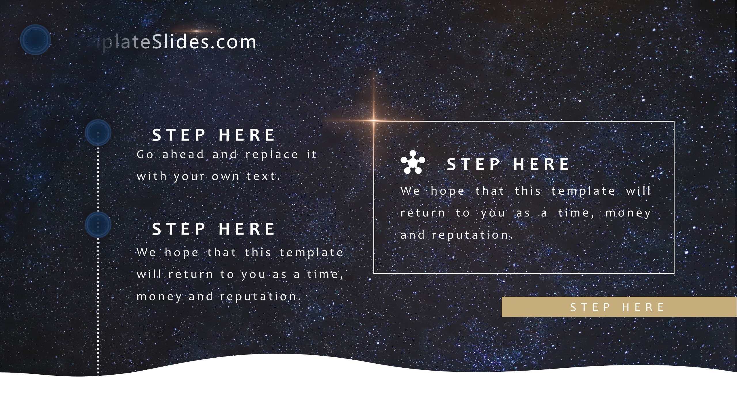 Blue Space Powerpoint Template - Etsy