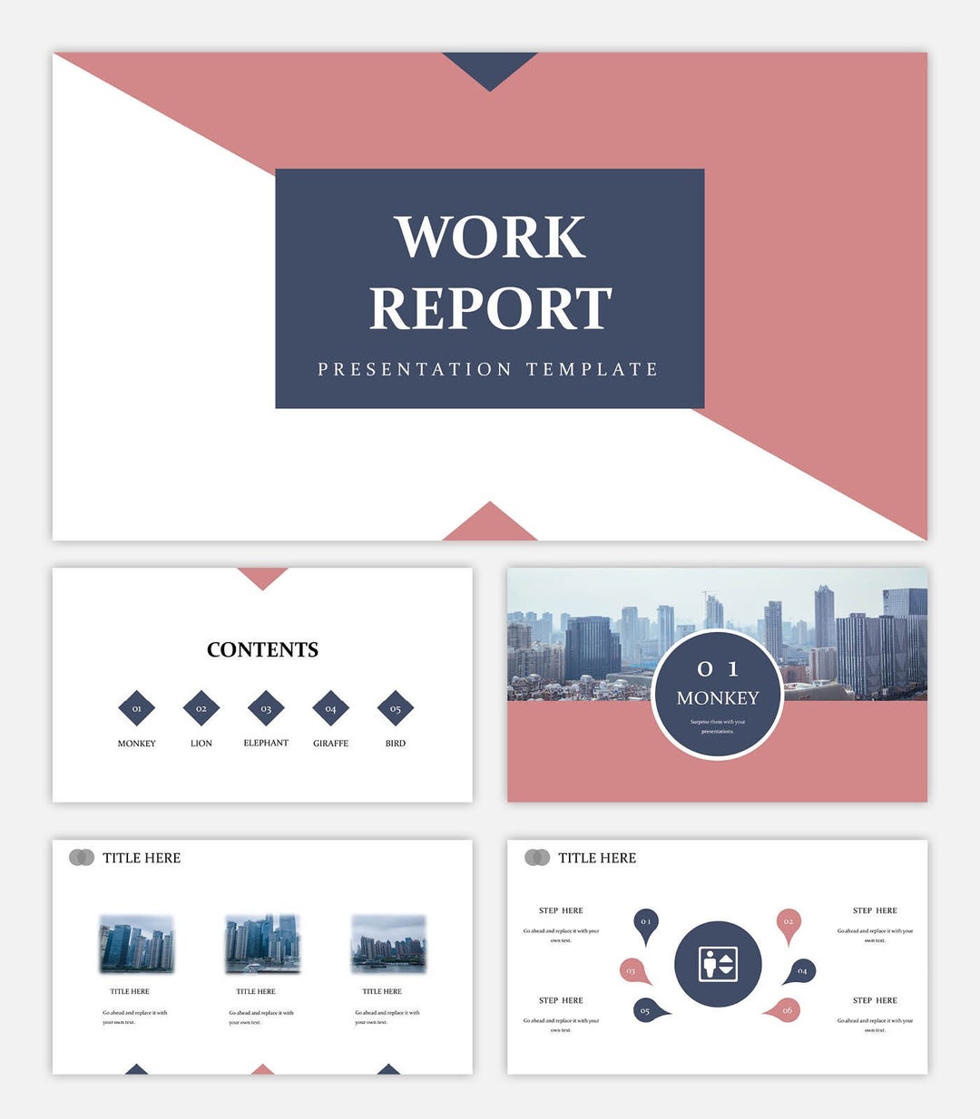Minimal Clean Style Work Report Template - Etsy