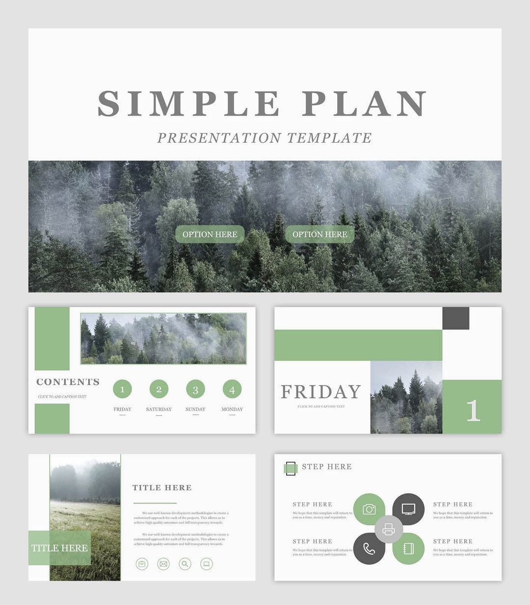 Modern Simple Business Plan Powerpoint Template - Etsy