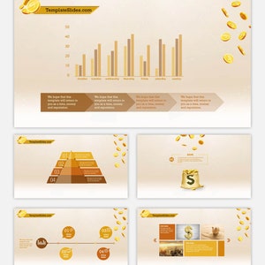 Gold Dollar Money Powerpoint Template - Etsy