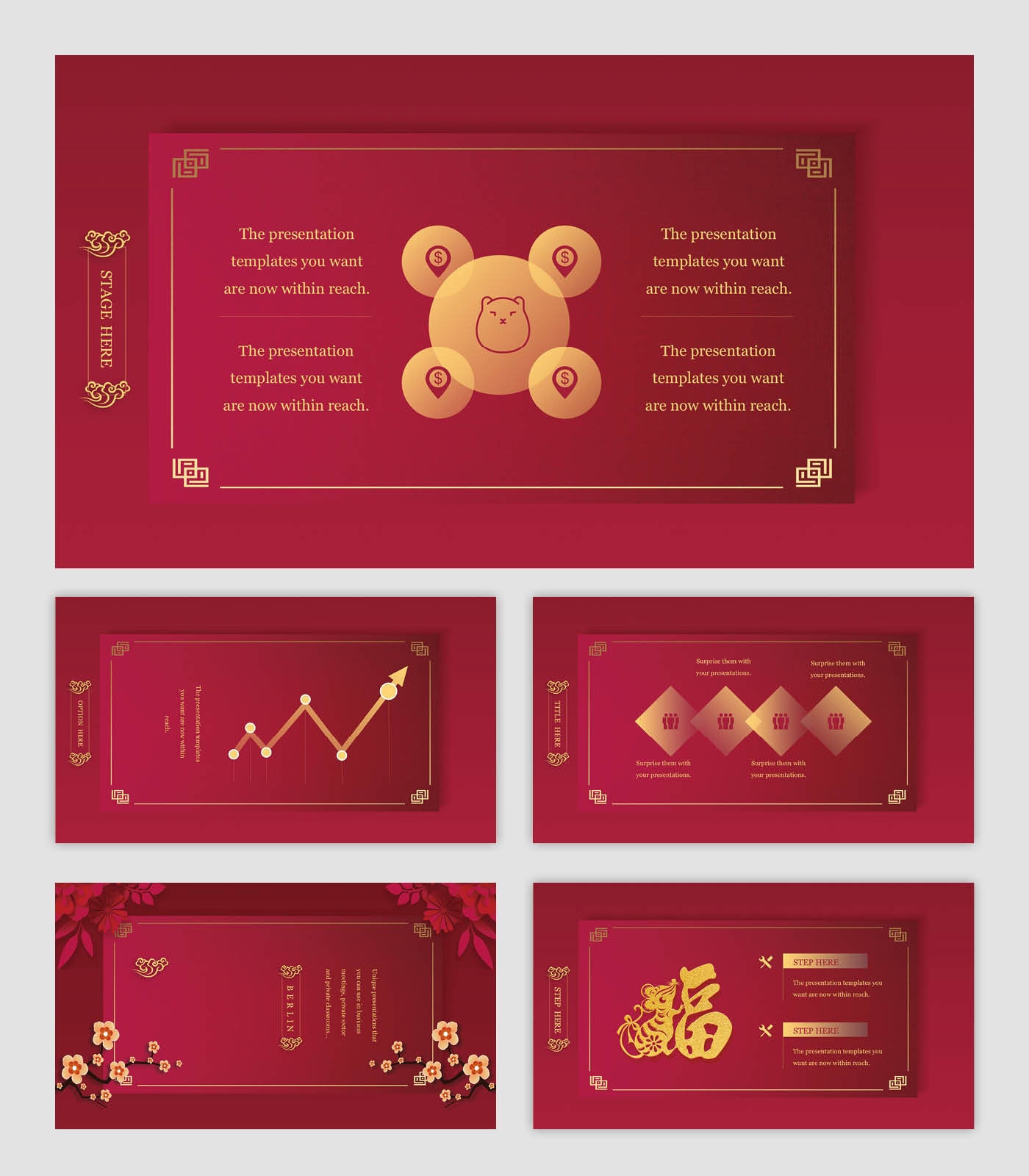 Modern Flower Border Style Powerpoint Template - Etsy