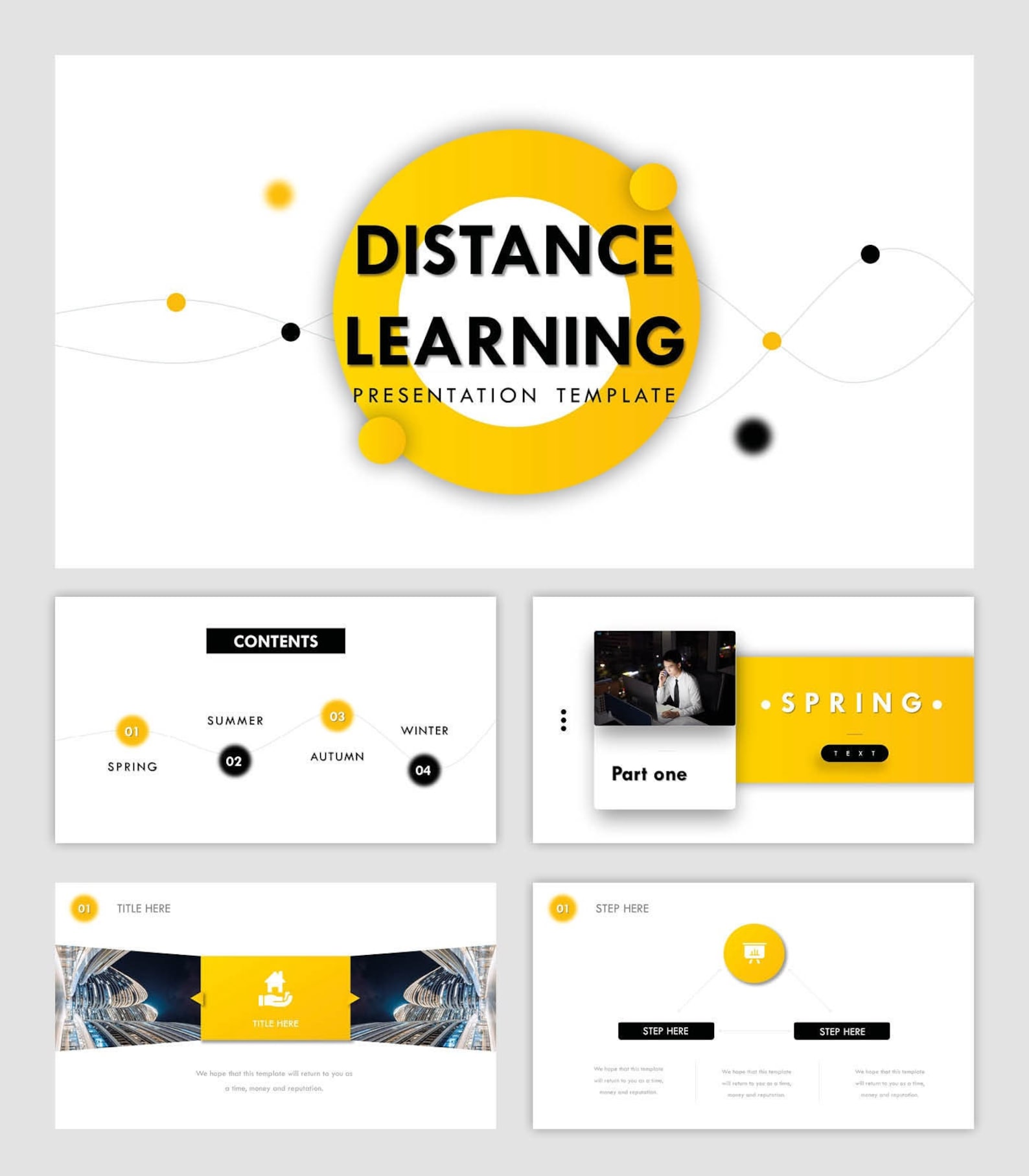 Distance Learning Education PPT Template - Etsy