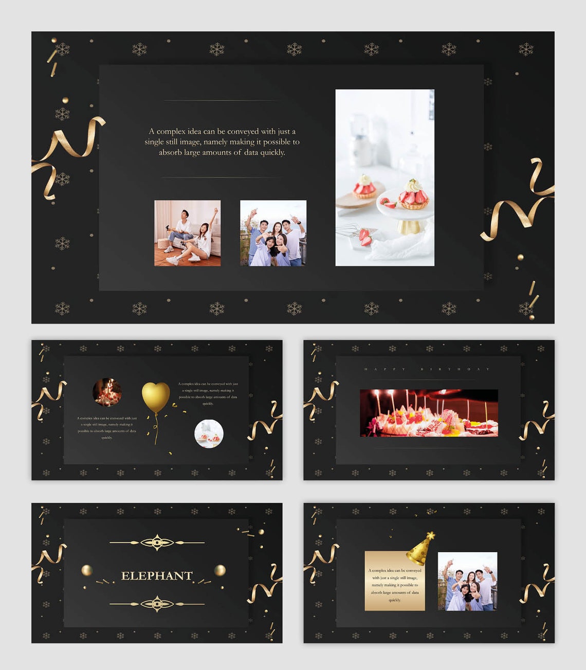 Happy Birthday Party PPT Template - Etsy
