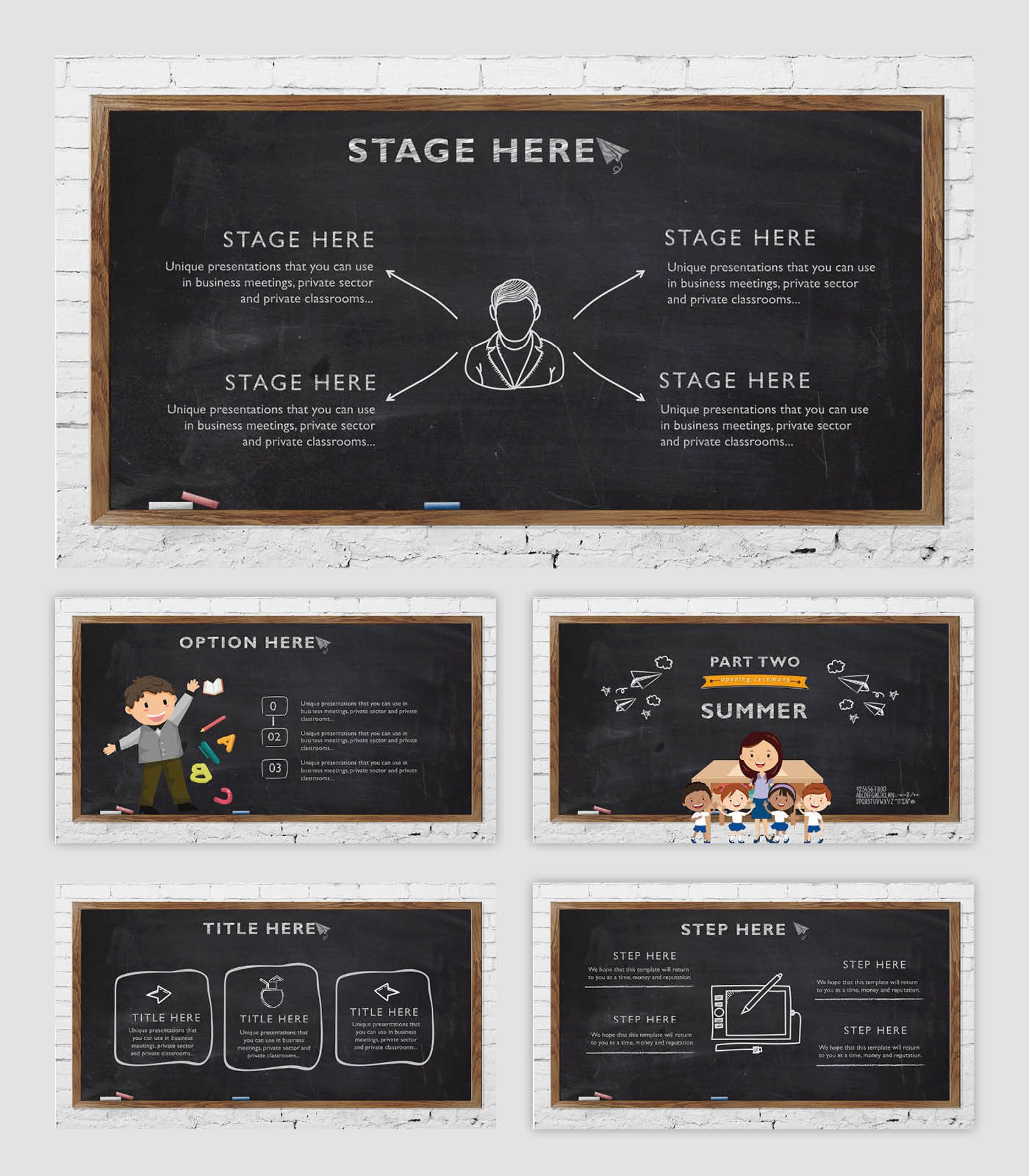 Blackboard School Class Powerpoint Template - Etsy