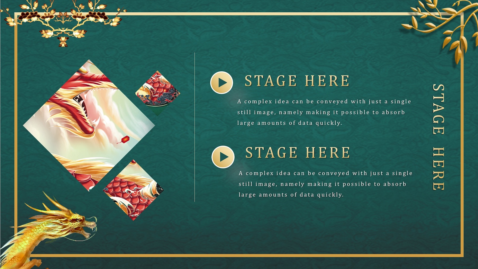 Creative Dragon Art PPT Template - Etsy