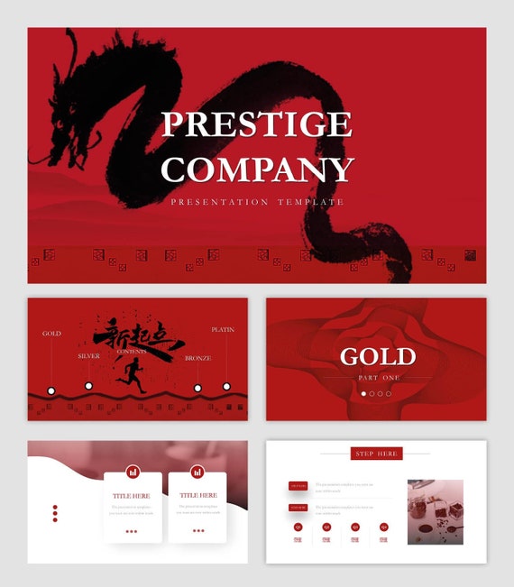 Modern Prestige Company Powerpoint Template - Etsy