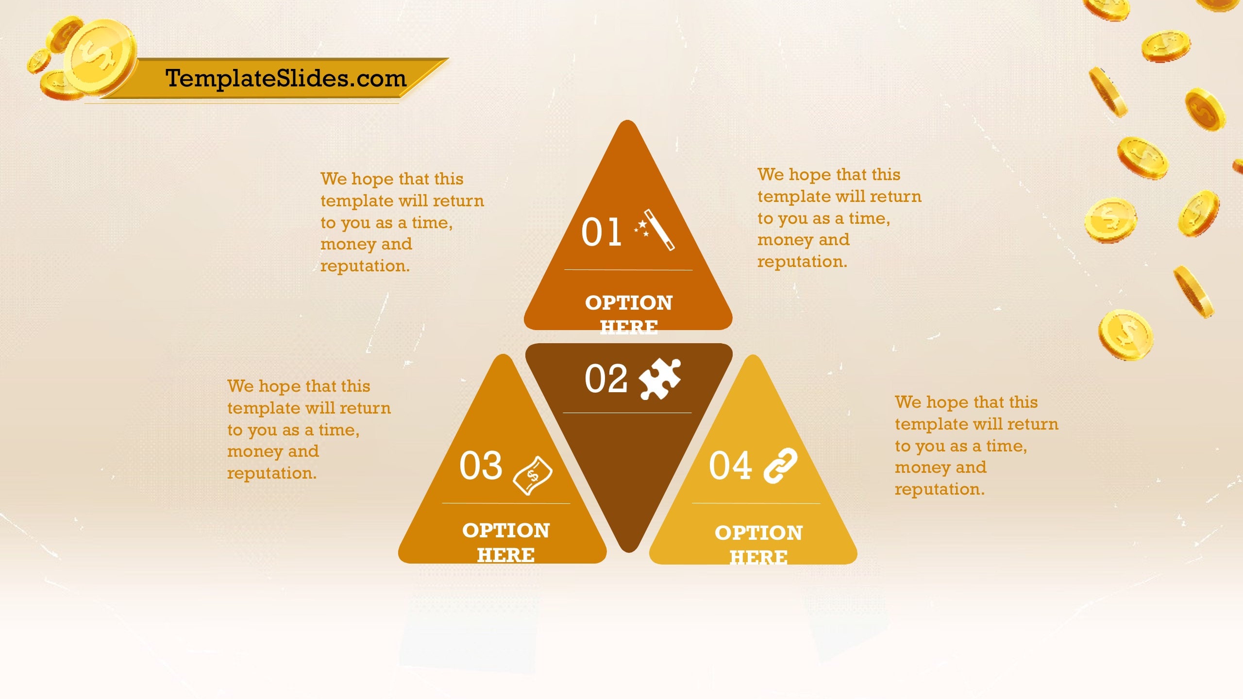 Gold Dollar Money Powerpoint Template - Etsy