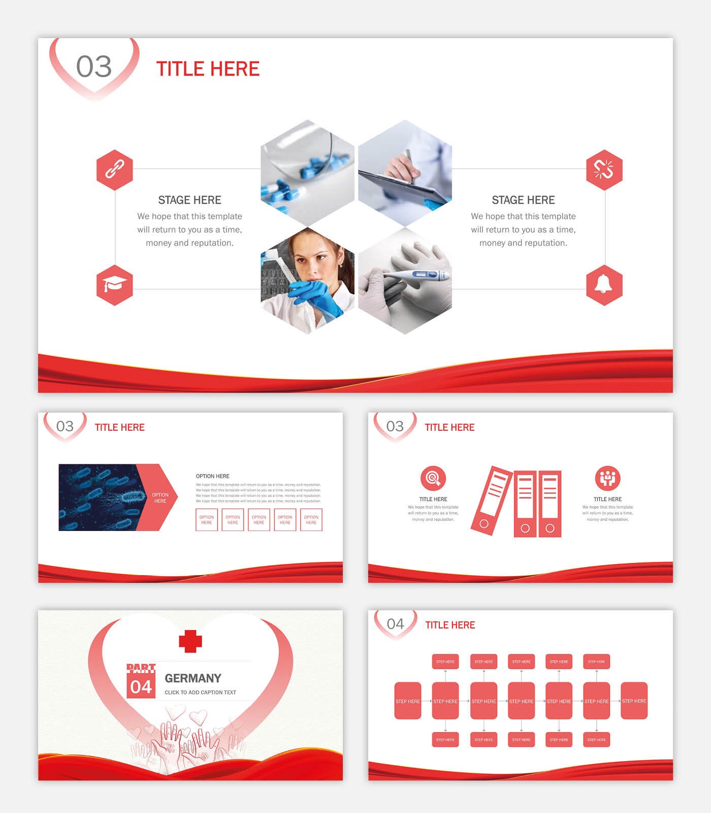 Red Heart Love Powerpoint Template, Love Google Slides, Valentine Day ...