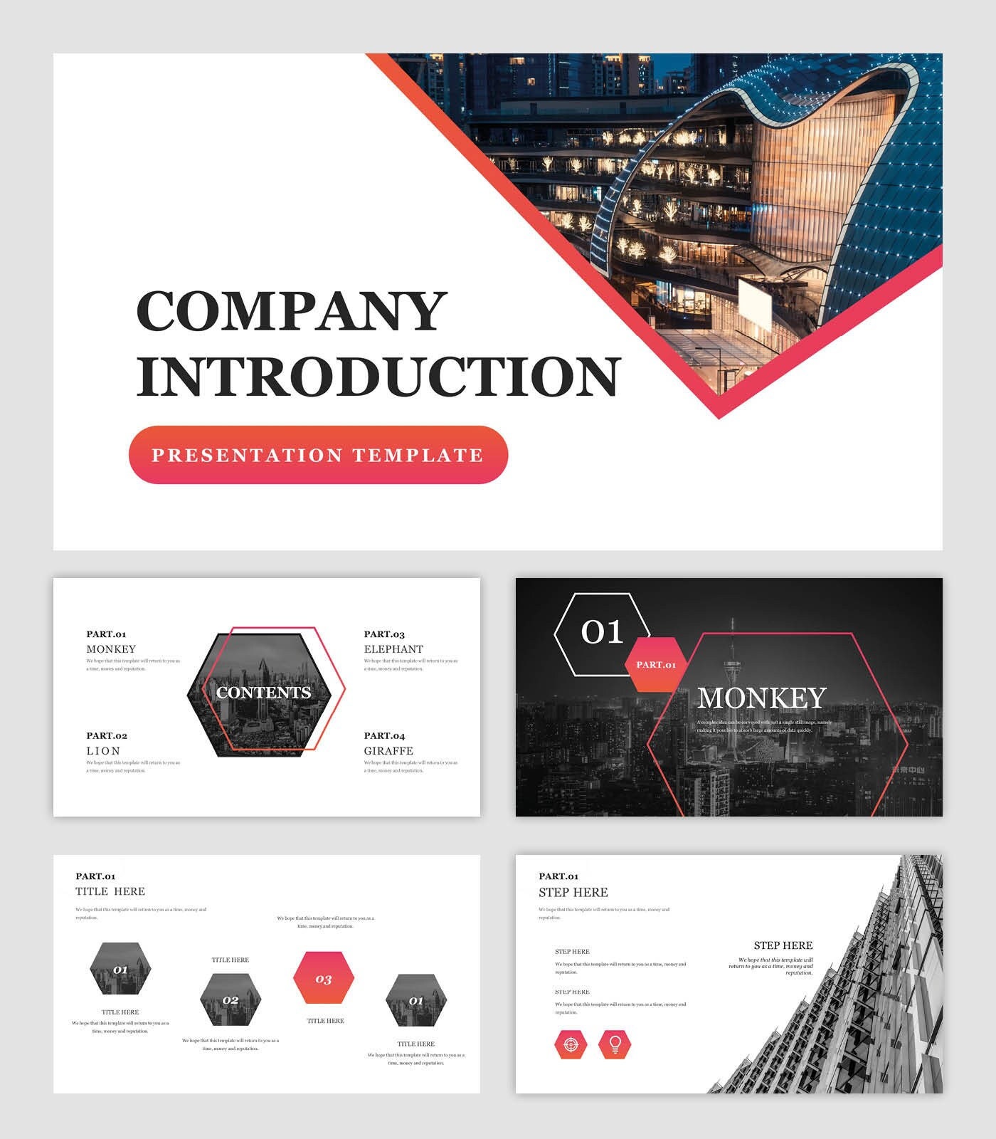 Minimal Company Introduction PPT Template - Etsy