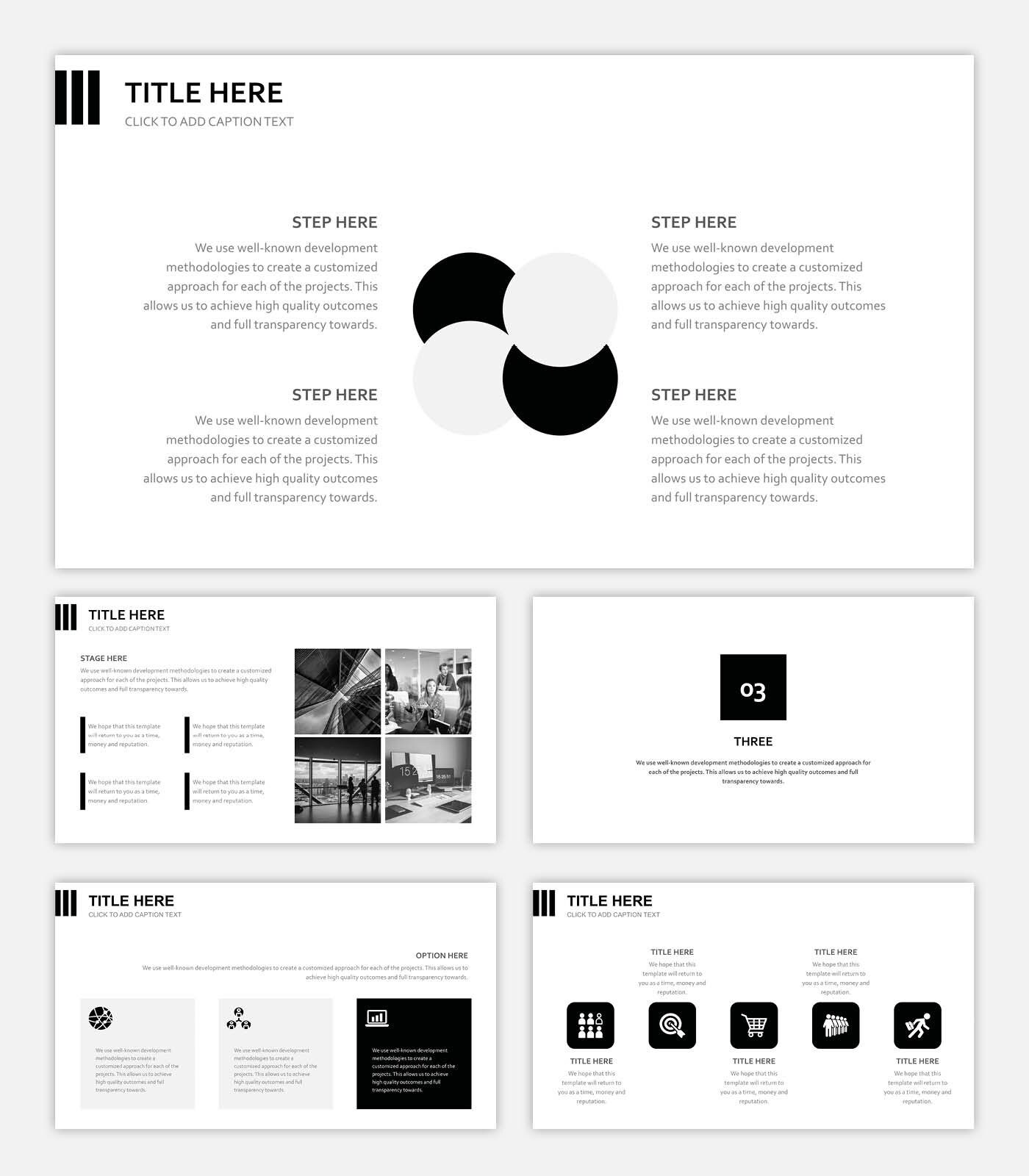 Modern Clean Black and White Powerpoint Template, Google Slides ...