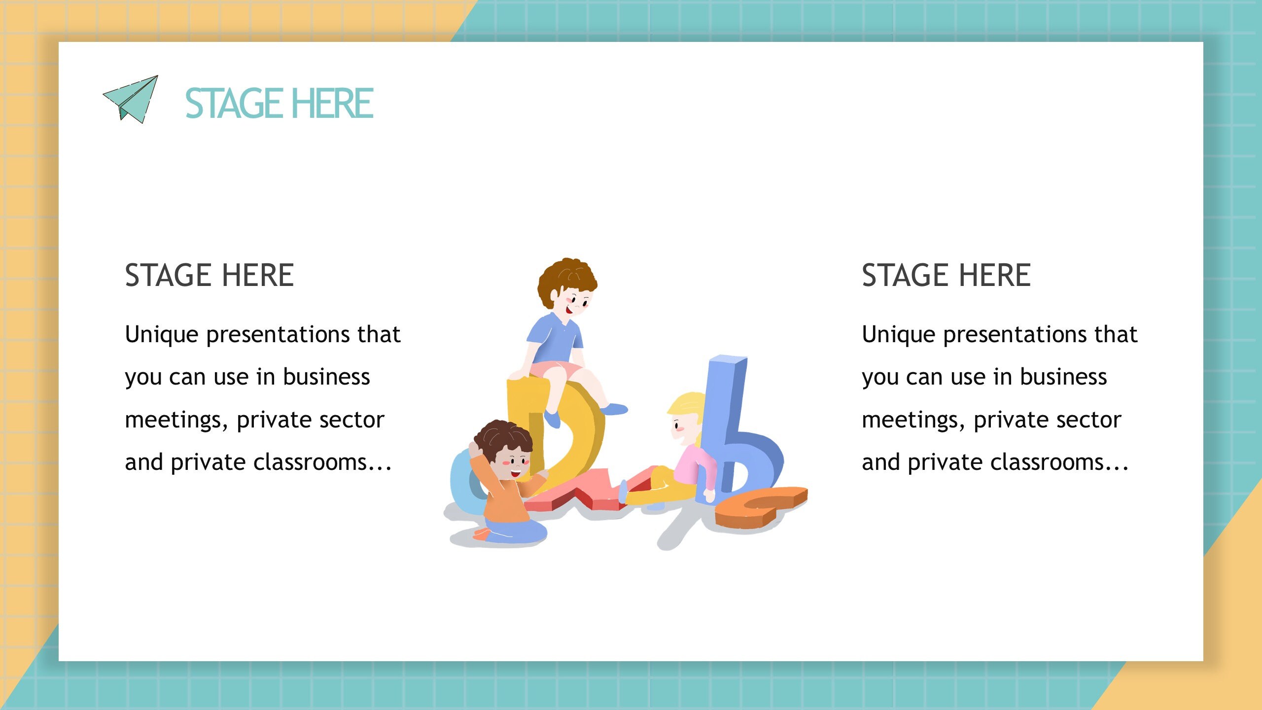 Cartoon Modern Clean School Powerpoint Template - Etsy