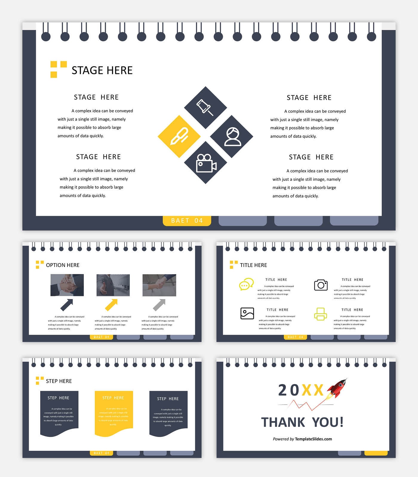Modern Clean Style Report Book Powerpoint Template - Etsy