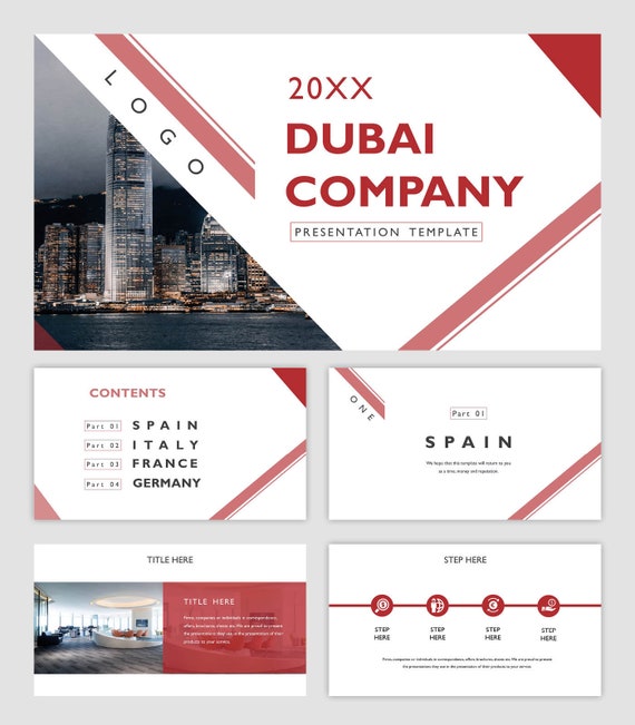 Dubai Company Powerpoint Template | Etsy