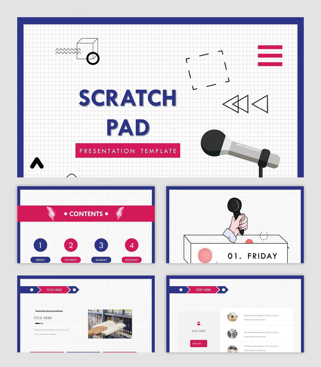 Scratch Pad Style Powerpoint Template - Etsy