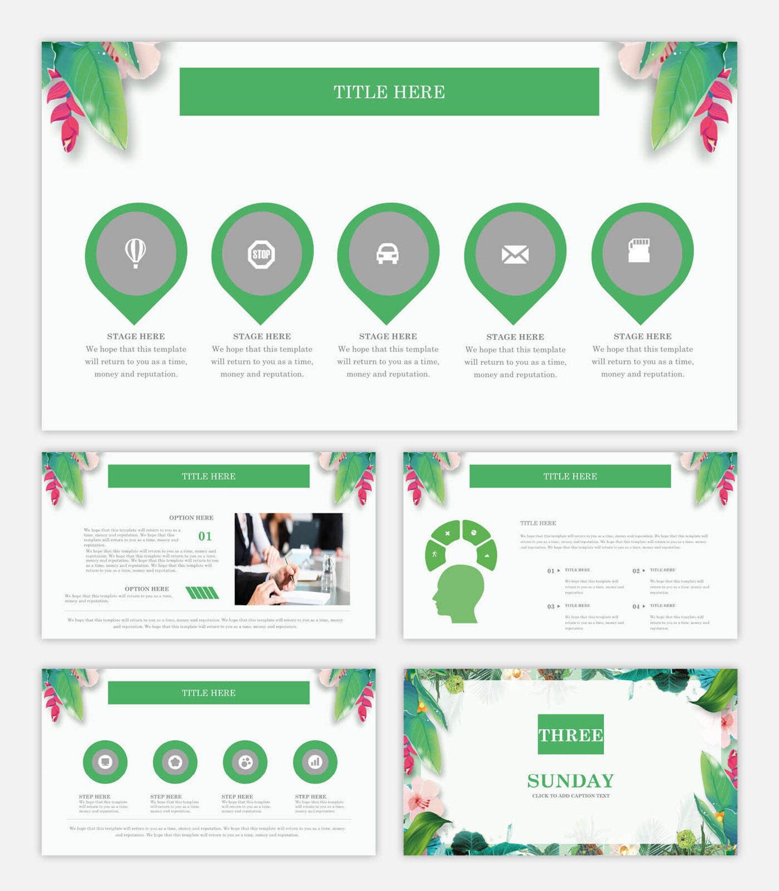 Green Leaves School Border Presentation Template, Google Slides ...