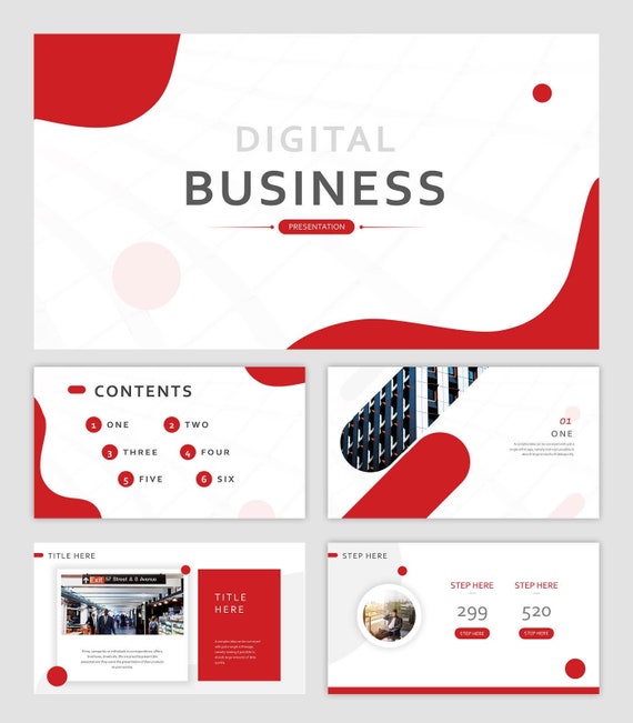 Minimal Digital Business PPT Template for Presentation Slides | Etsy