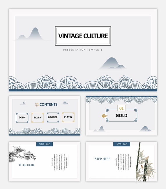 Modern Vintage Culture PPT Template | Etsy
