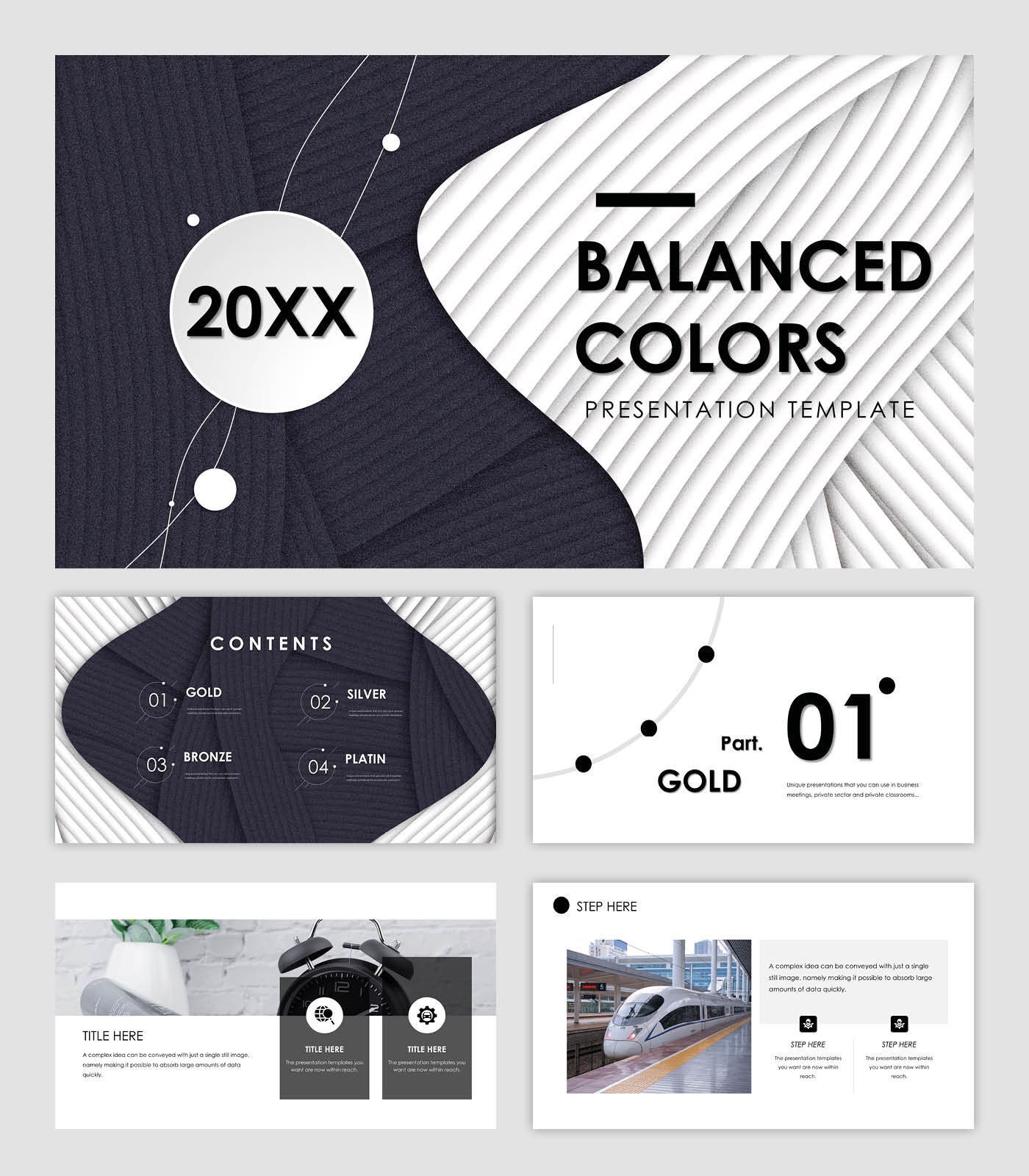 Creative Balanced Colors PPT Template Slides - Etsy