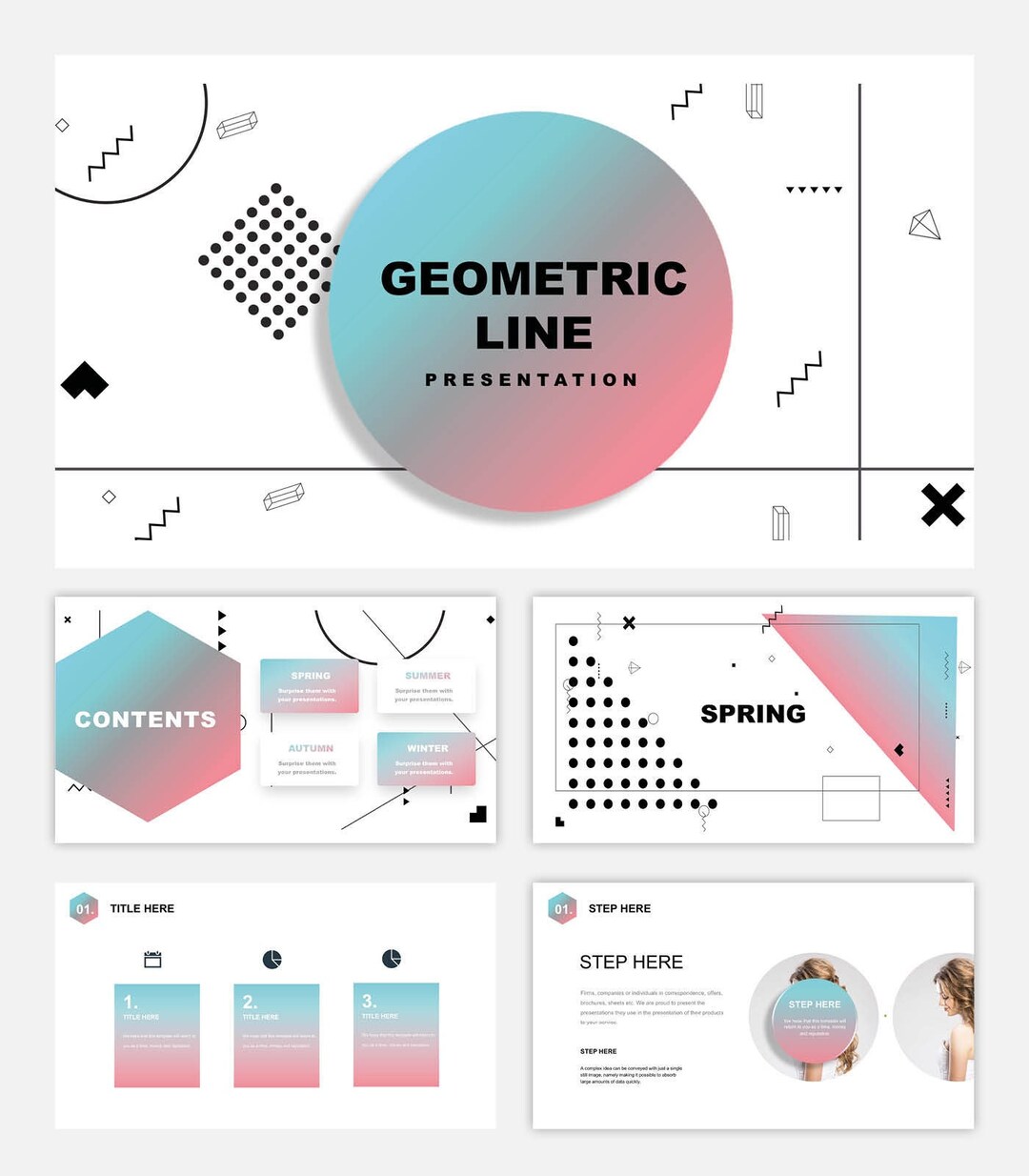 Geometric Line Powerpoint Template, Google Slides & Keynote Templates ...