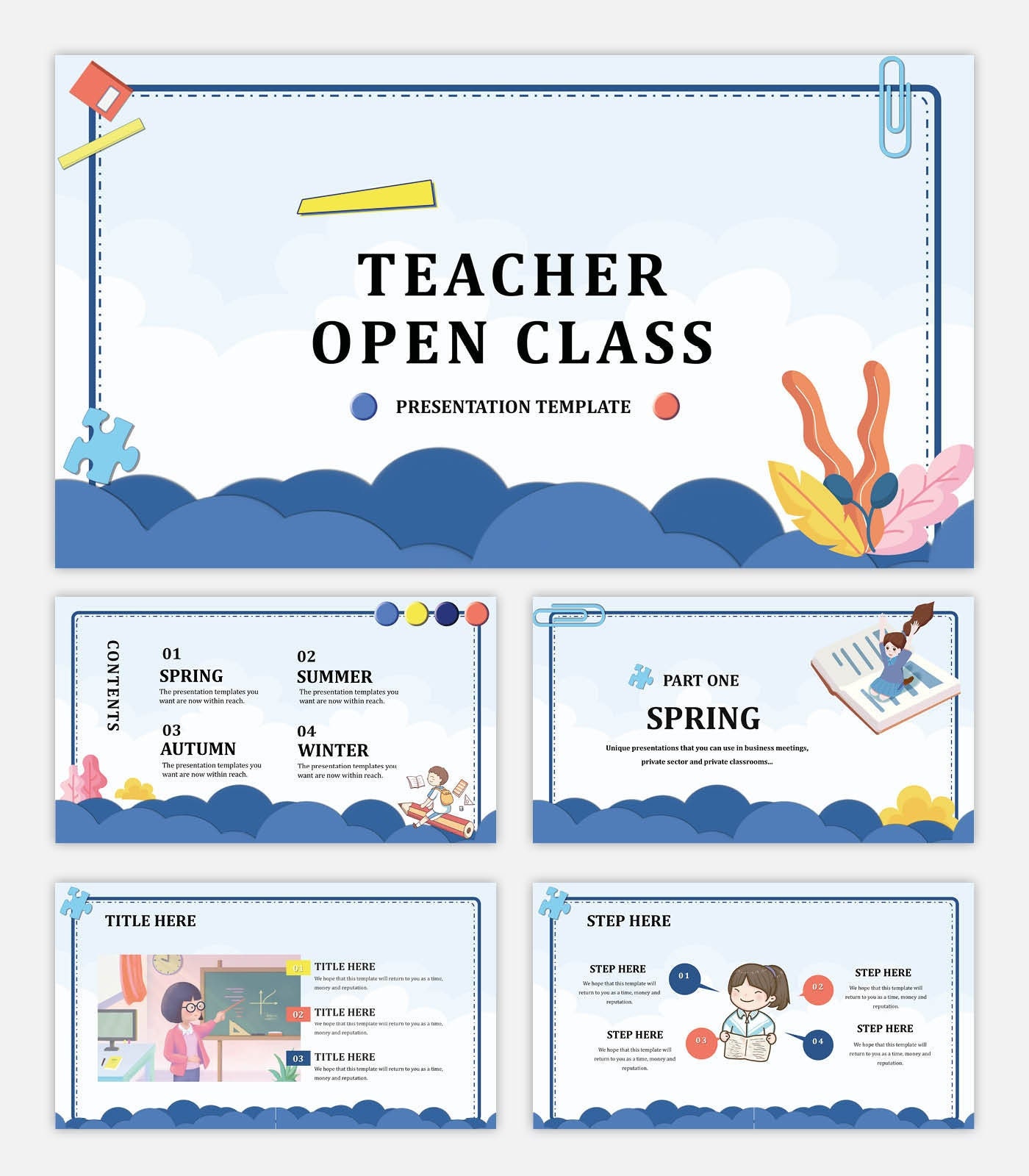 Teacher Open Class Powerpoint Template - Etsy