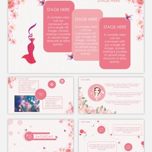 Pink Woman Day PPT Template - Etsy