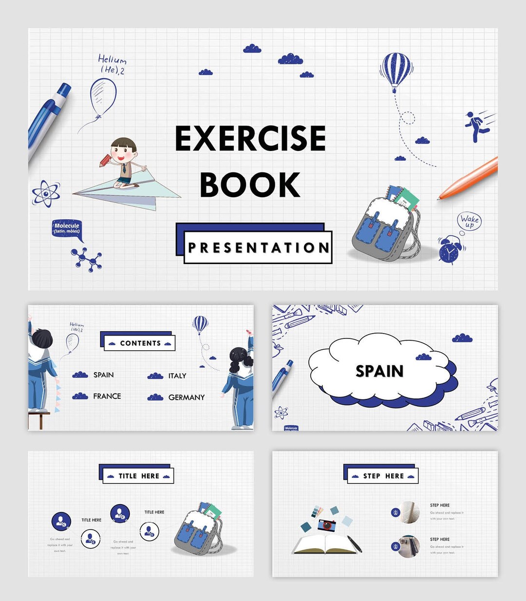 Minimal Exercise Book PPT Template - Etsy