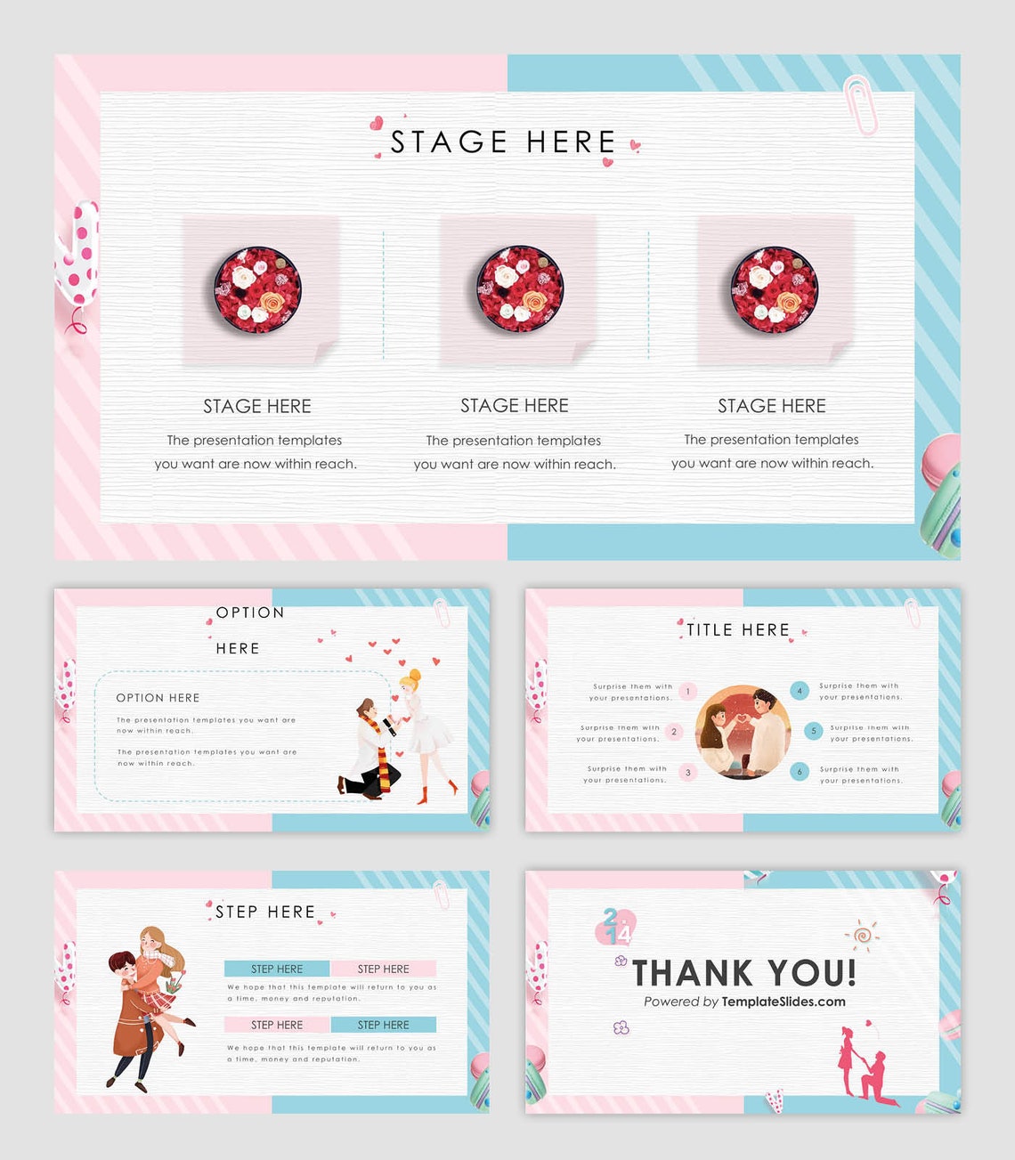 Love Story for Valentine PPT Template - Etsy