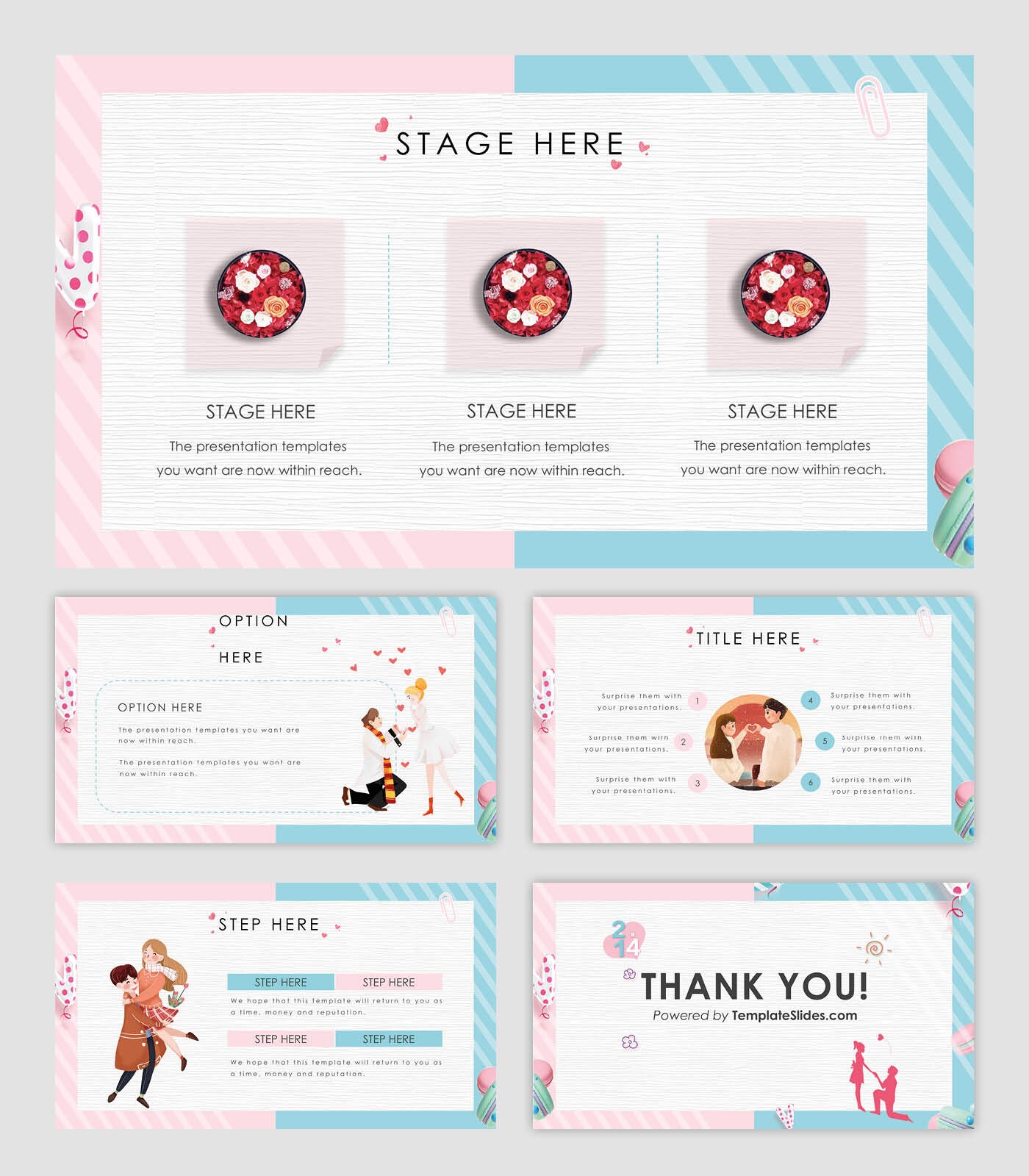 Love Story for Valentine PPT Template - Etsy