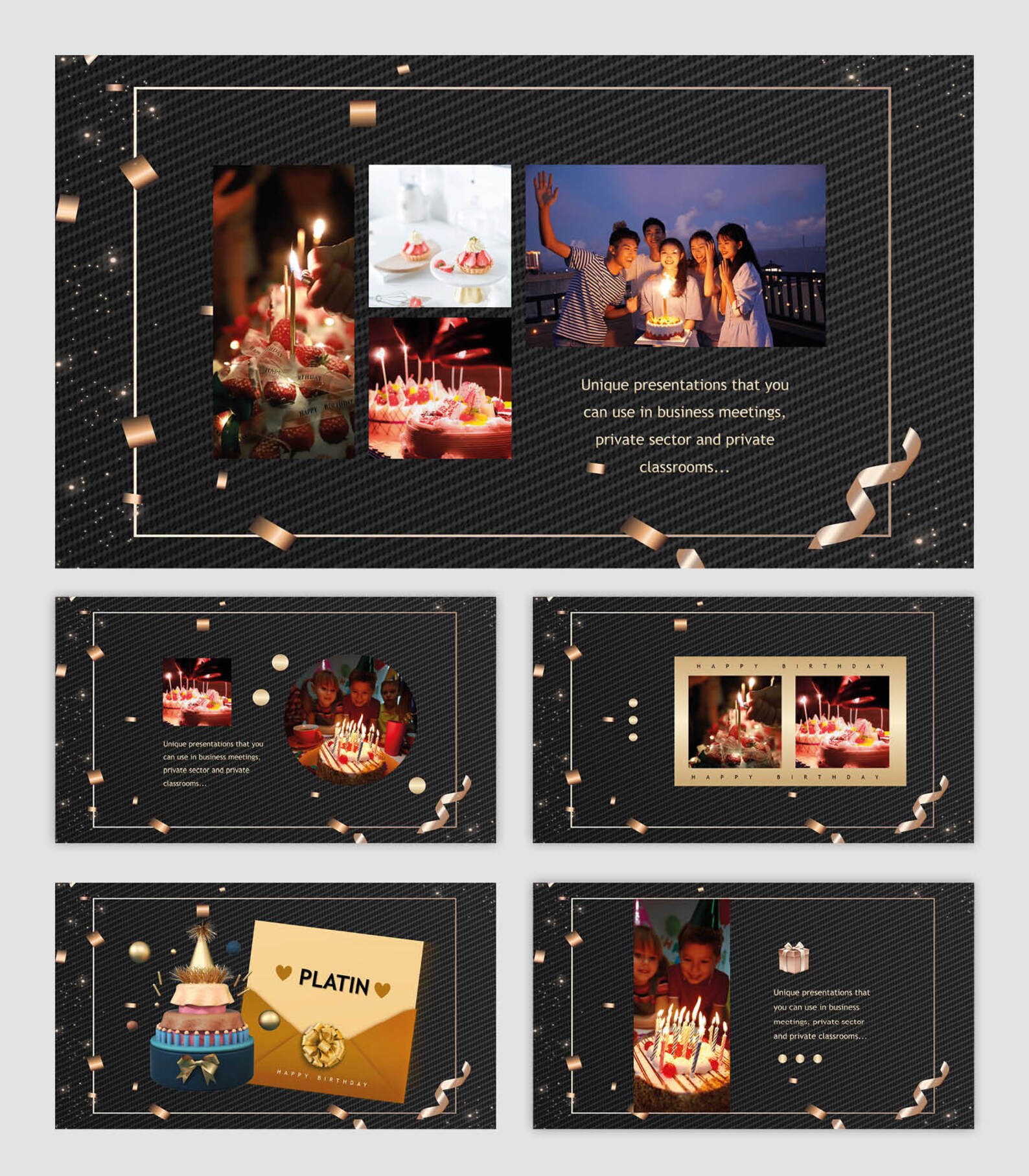 Birthday Party Events Powerpoint Template - Etsy