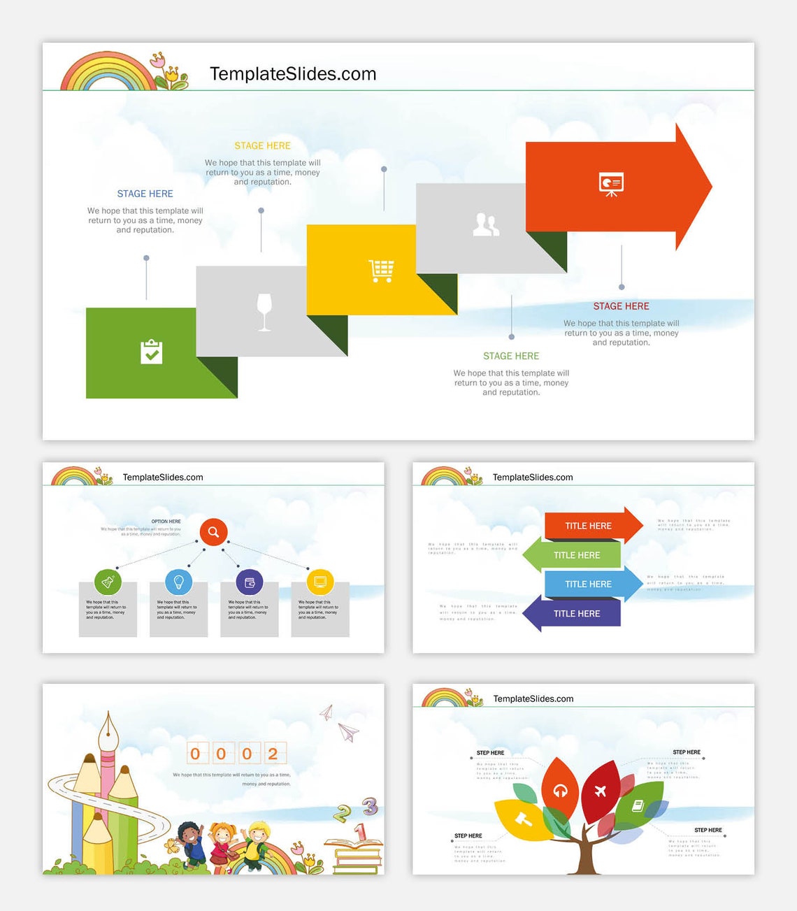 Childhood School Center Powerpoint Template, School Slides, Keynote ...