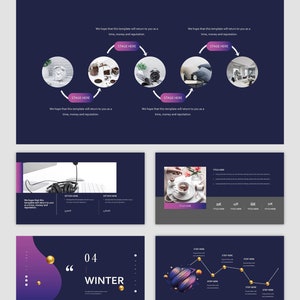 Space 3D Technology Powerpoint Template - Etsy