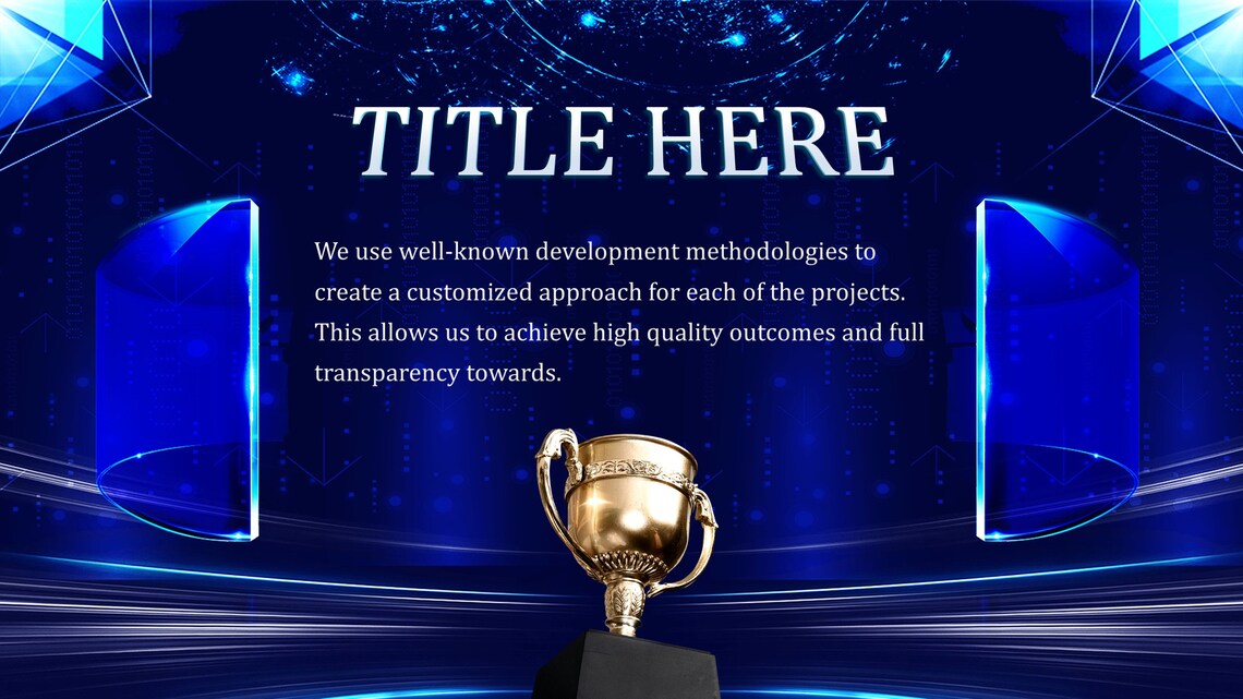 Creative Blue Music Studio Powerpoint Template - Etsy