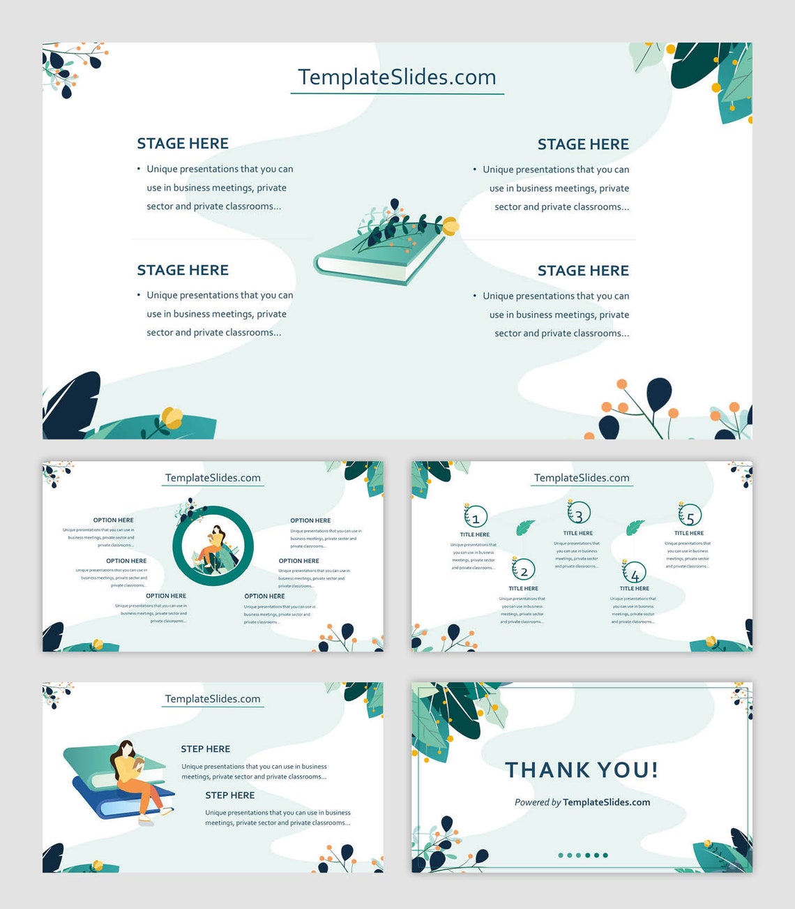 Natural College Frame Powerpoint Template - Etsy