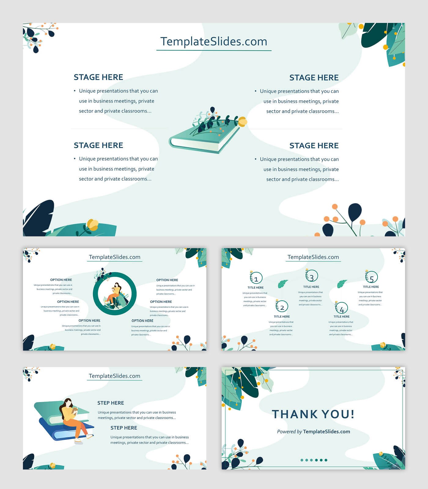 Natural College Frame Powerpoint Template - Etsy