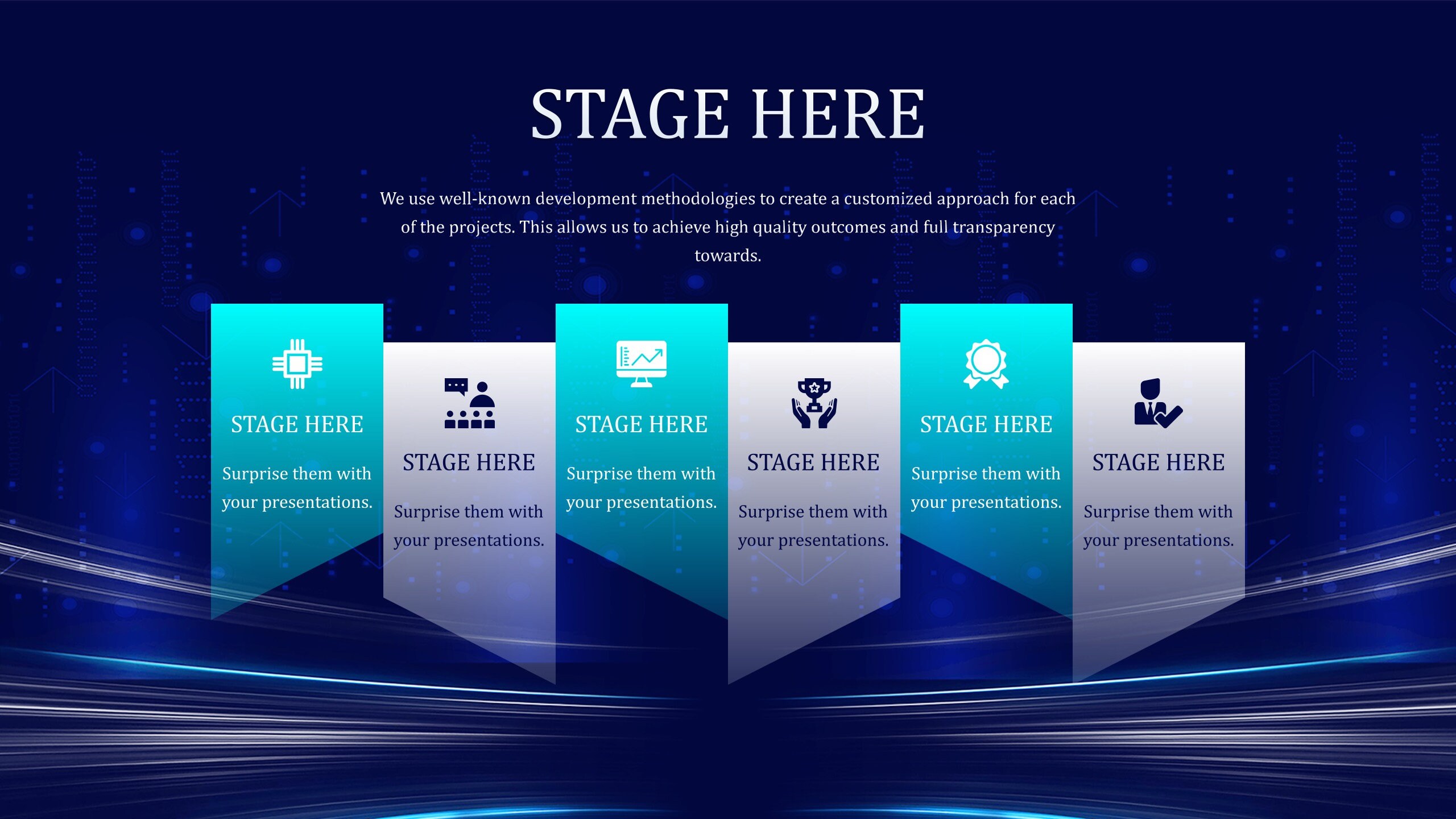 Creative Blue Music Studio Powerpoint Template - Etsy