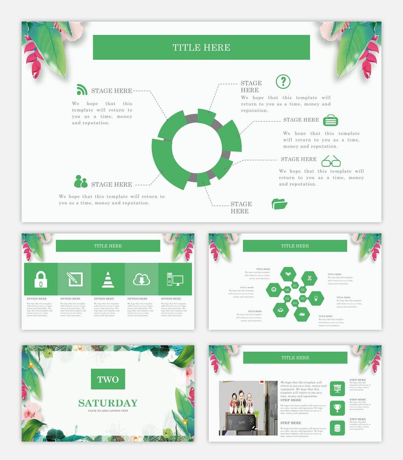 Green Leaves School Border Presentation Template, Google Slides ...