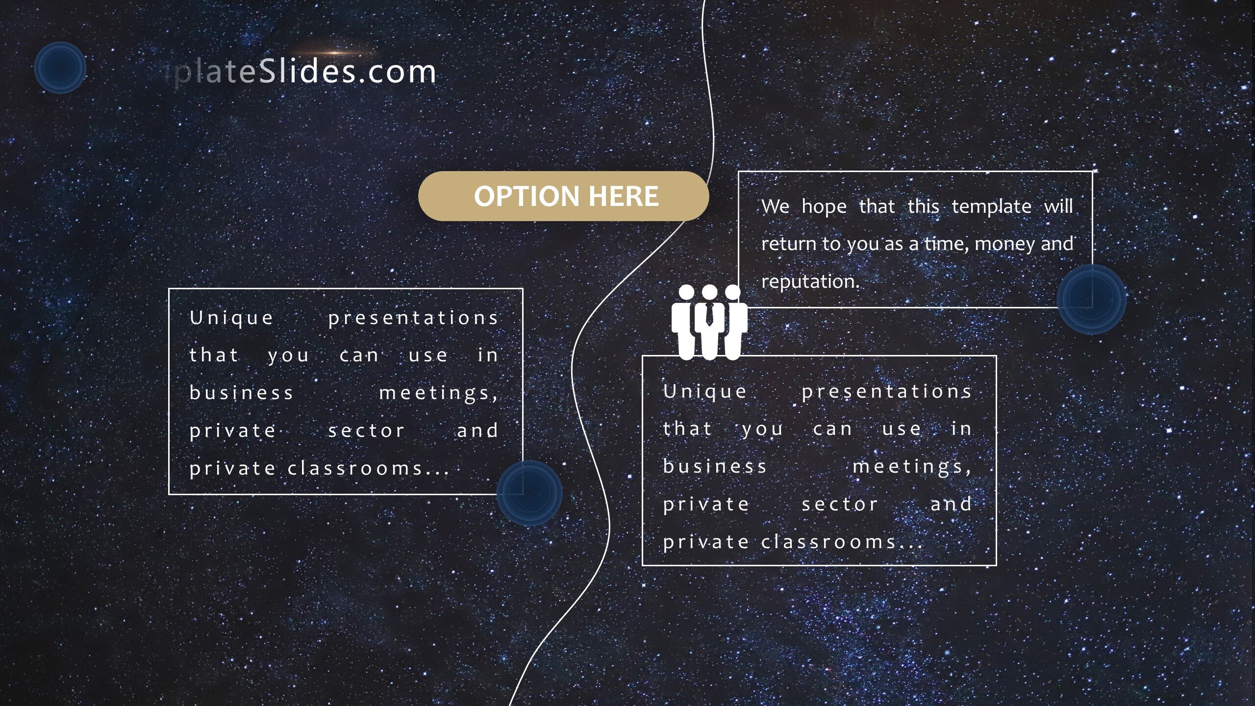 Blue Space Powerpoint Template - Etsy