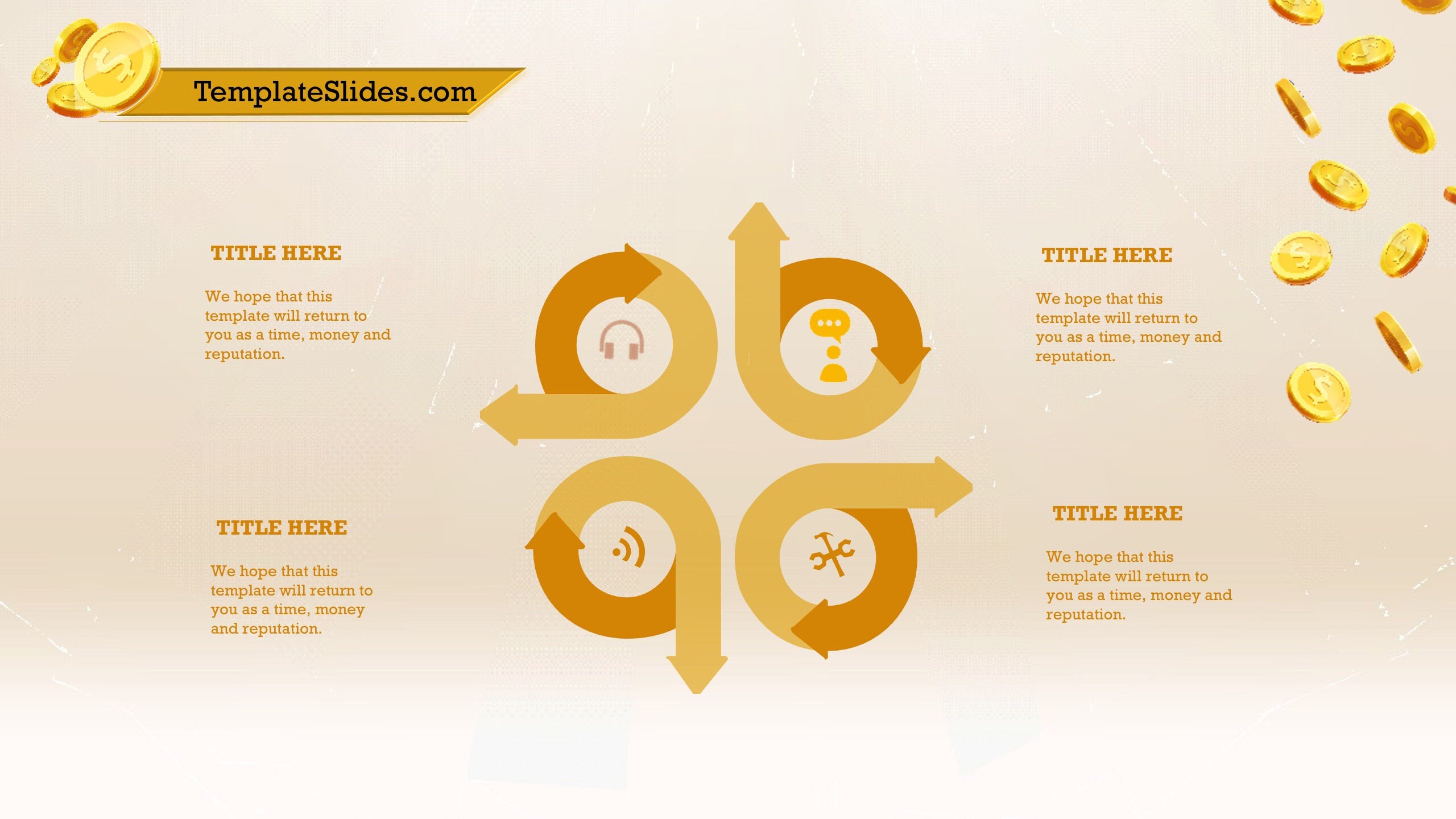 Gold Dollar Money Powerpoint Template - Etsy
