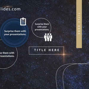 Blue Space Powerpoint Template - Etsy