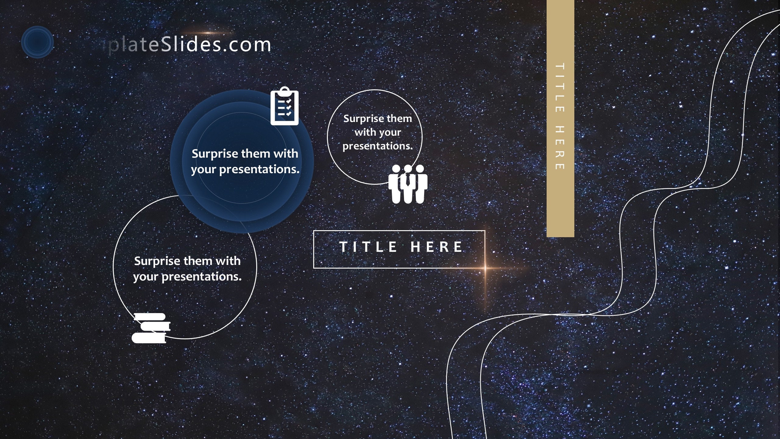 Blue Space Powerpoint Template - Etsy