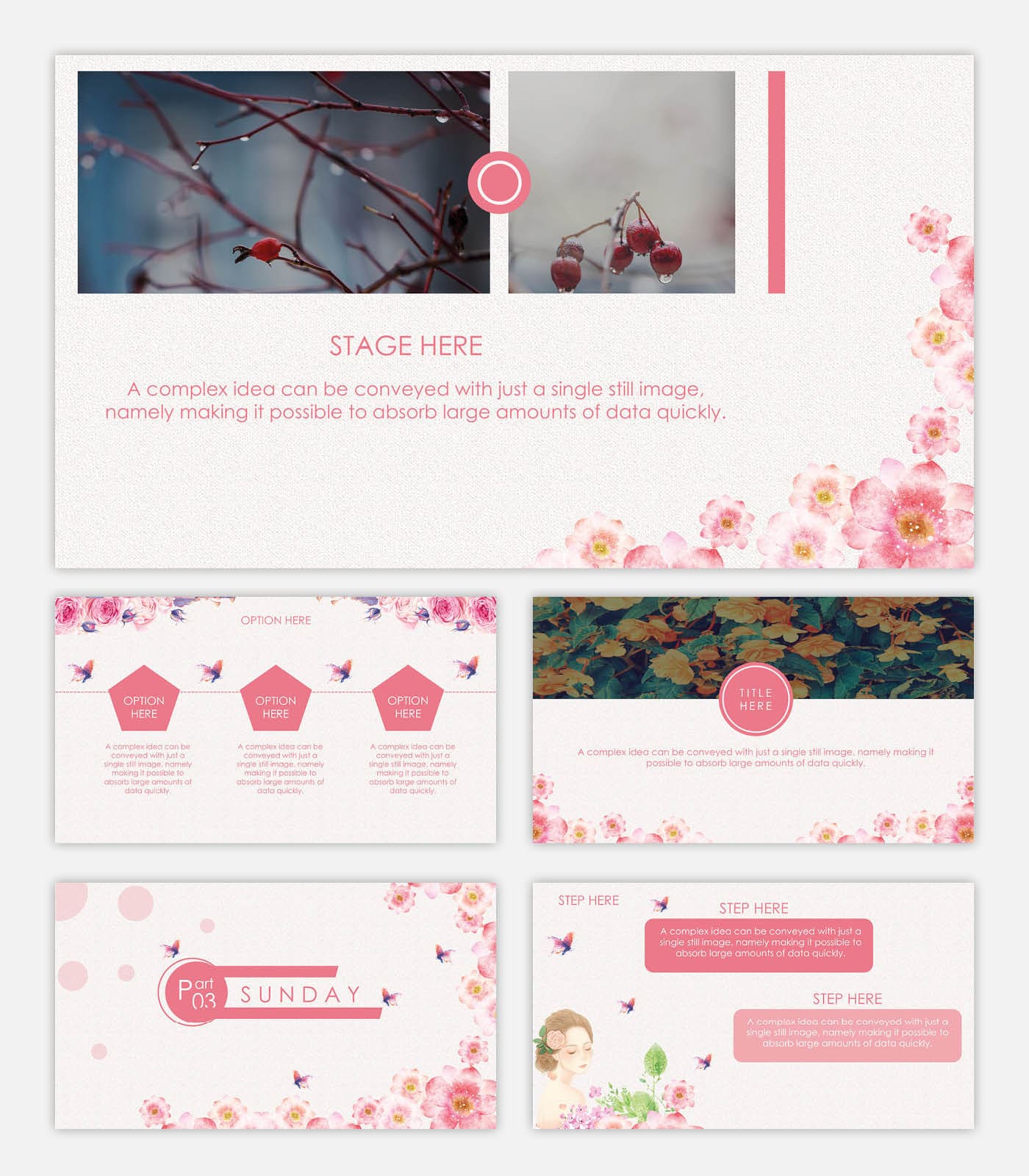 Pink Woman Day PPT Template - Etsy
