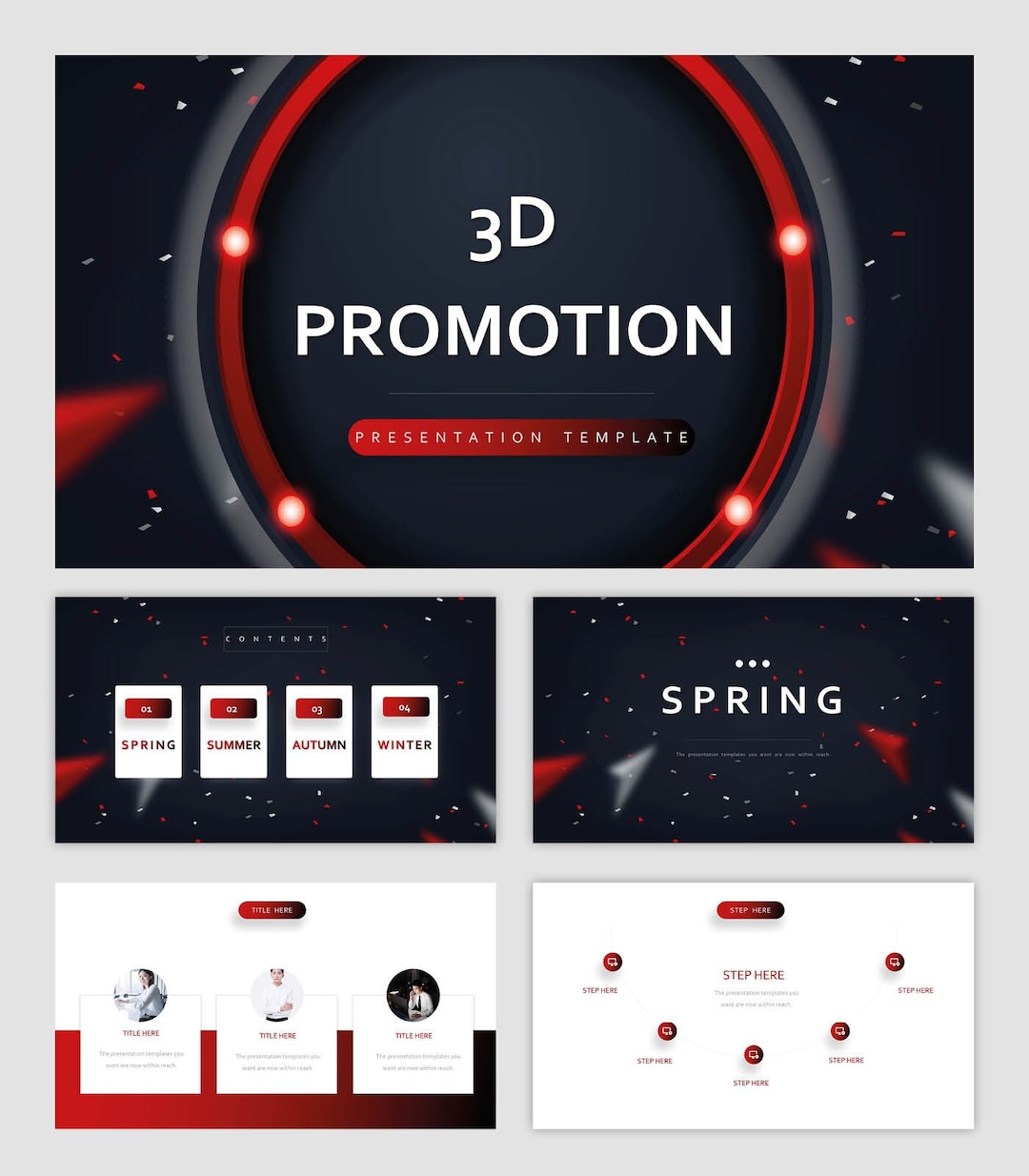3D Promotion Agency Business Powerpoint Template - Etsy