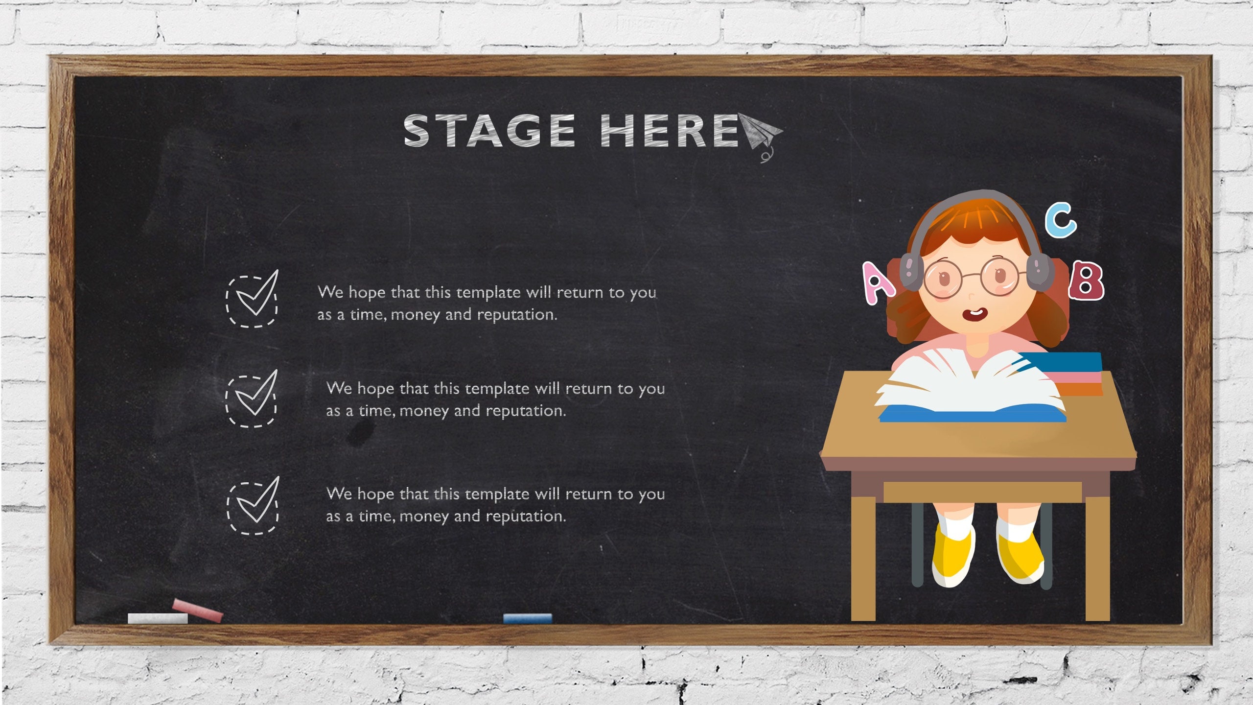 Blackboard School Class Powerpoint Template - Etsy