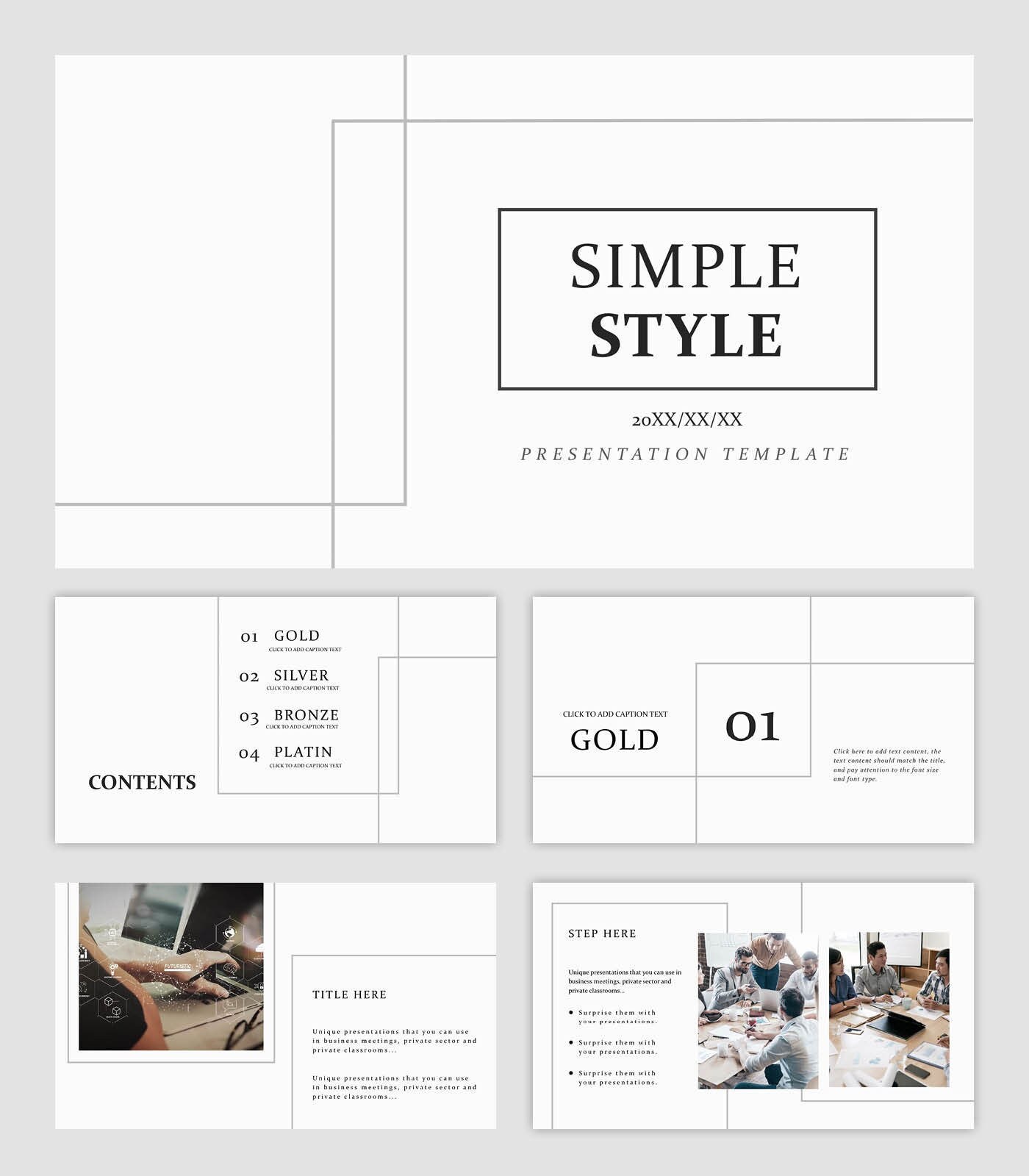 Minimal Simple Style Powerpoint Template - Etsy
